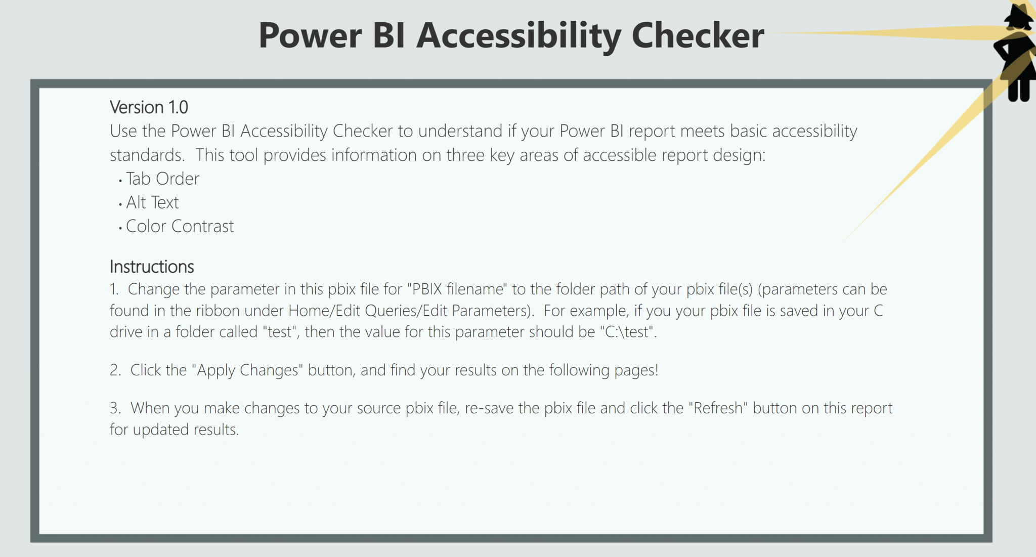 Power BI Accessibility Checker | Data Witches